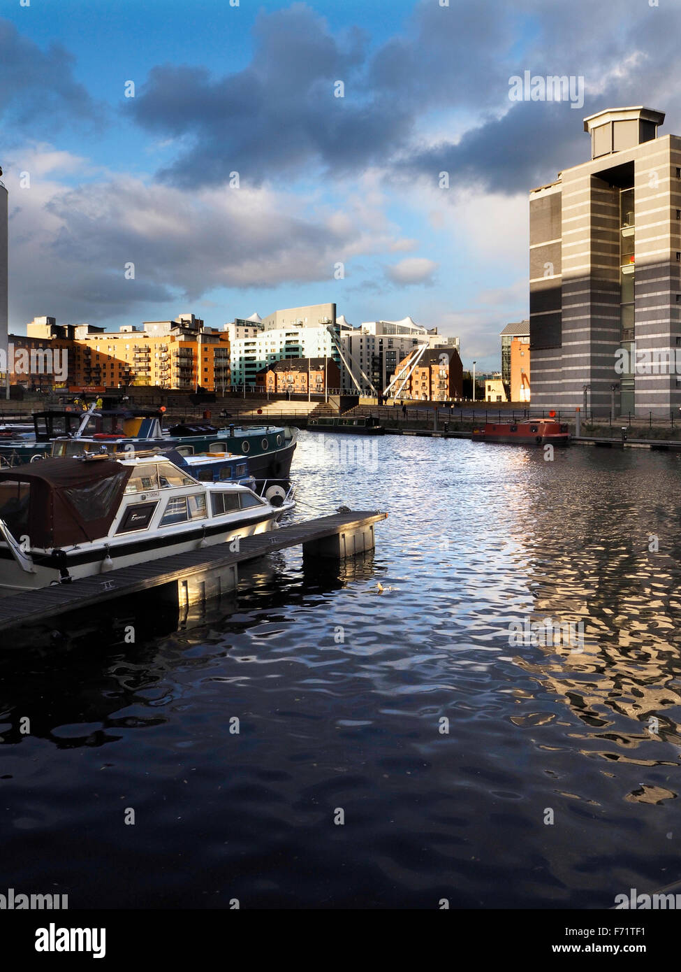 Clarence Dock at Sunset Leeds West Yorkshire England Stock Photo - Alamy
