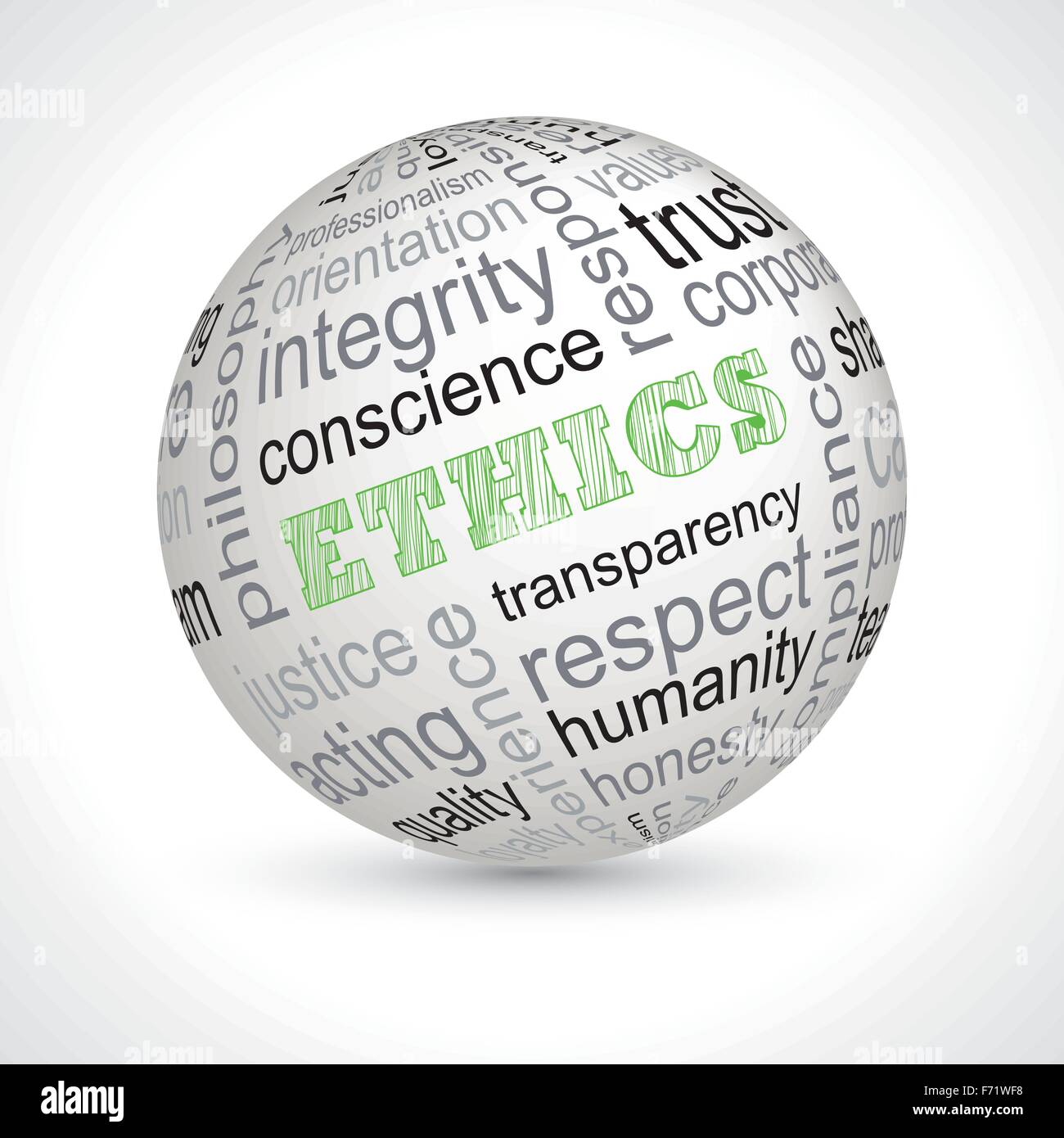 Ethics theme sphere with keywords full vector Stock Vector Image & Art ...