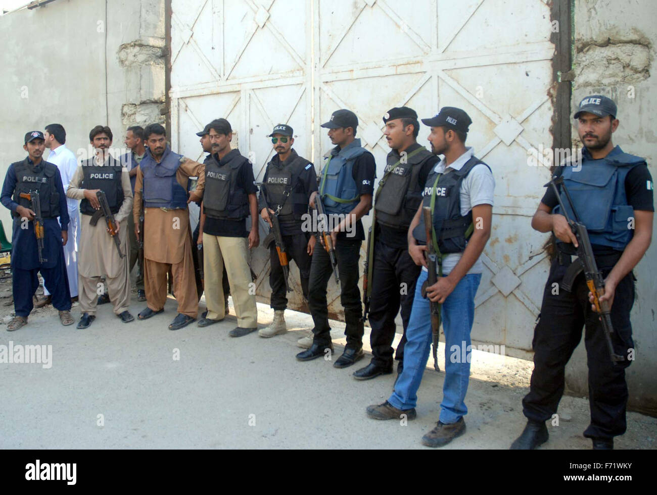 Counter Terrorism departments' staffs are standing alert outside CTD ...