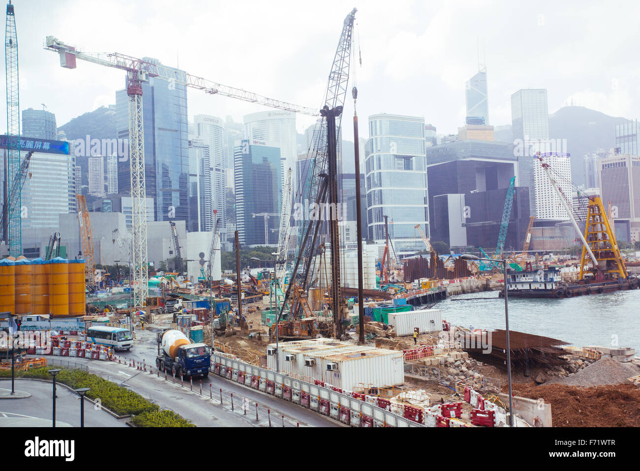 hong kong construction Stock Photo - Alamy