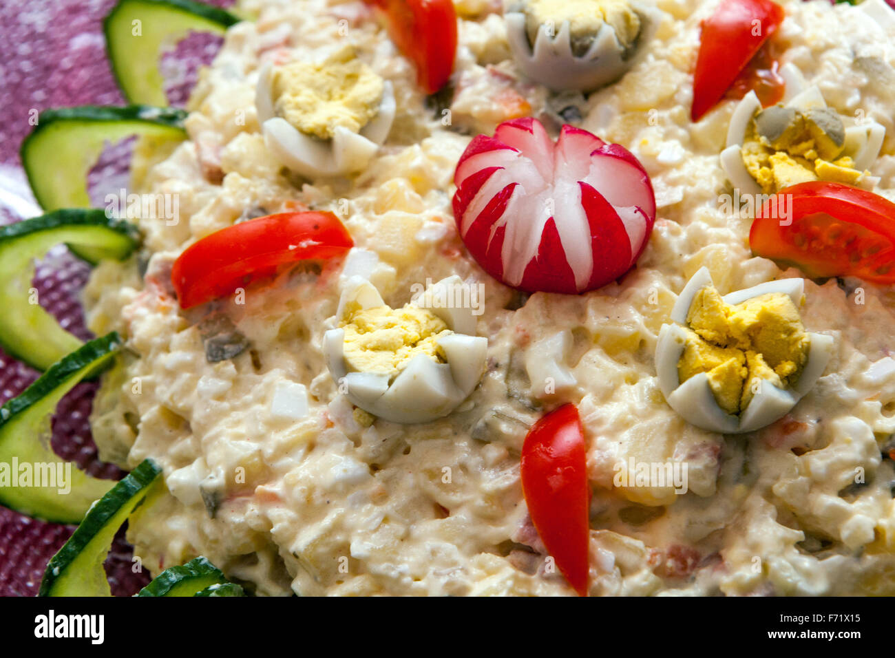 Potato salad, traditional Czech meal Stock Photo - Alamy