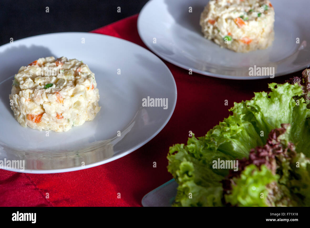 Potato salad, traditional Czech meal Stock Photo - Alamy