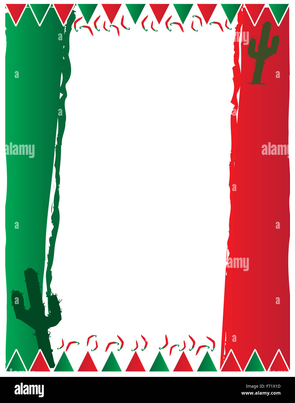 Mexican Flag Border Background