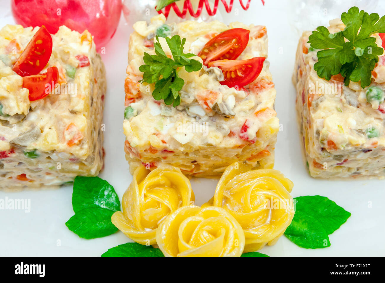 Potato salad, traditional Czech meal Stock Photo - Alamy