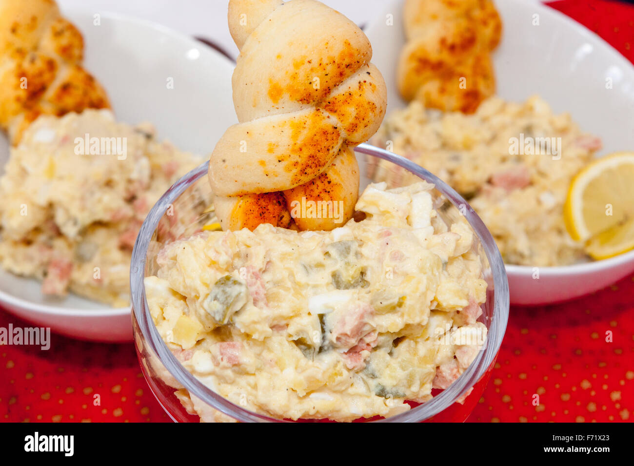 Potato salad, traditional Czech meal Stock Photo - Alamy