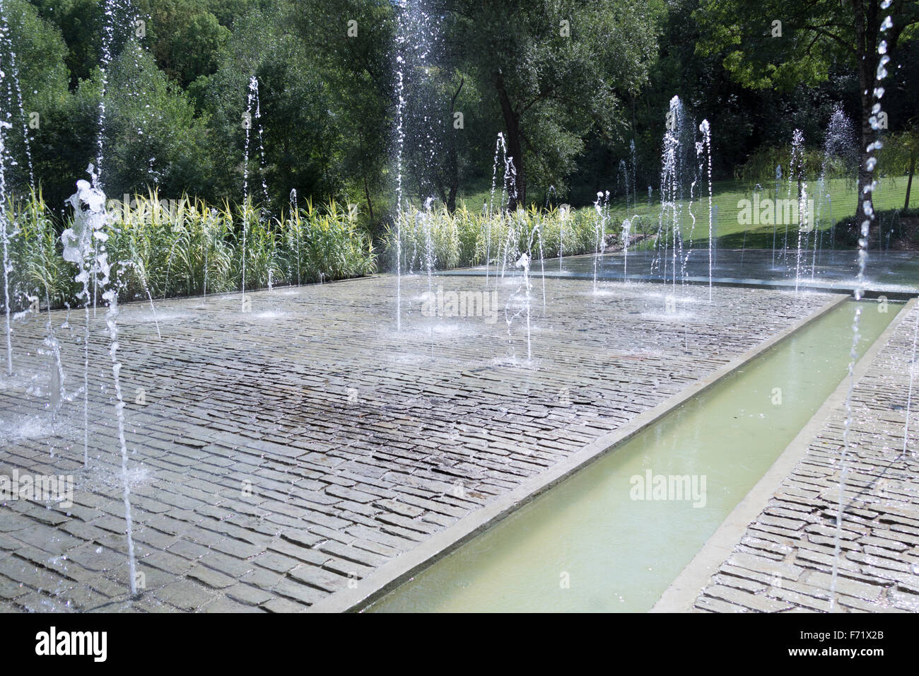 Fountains in the Gardens of the Imagination at Terrasson in the ...