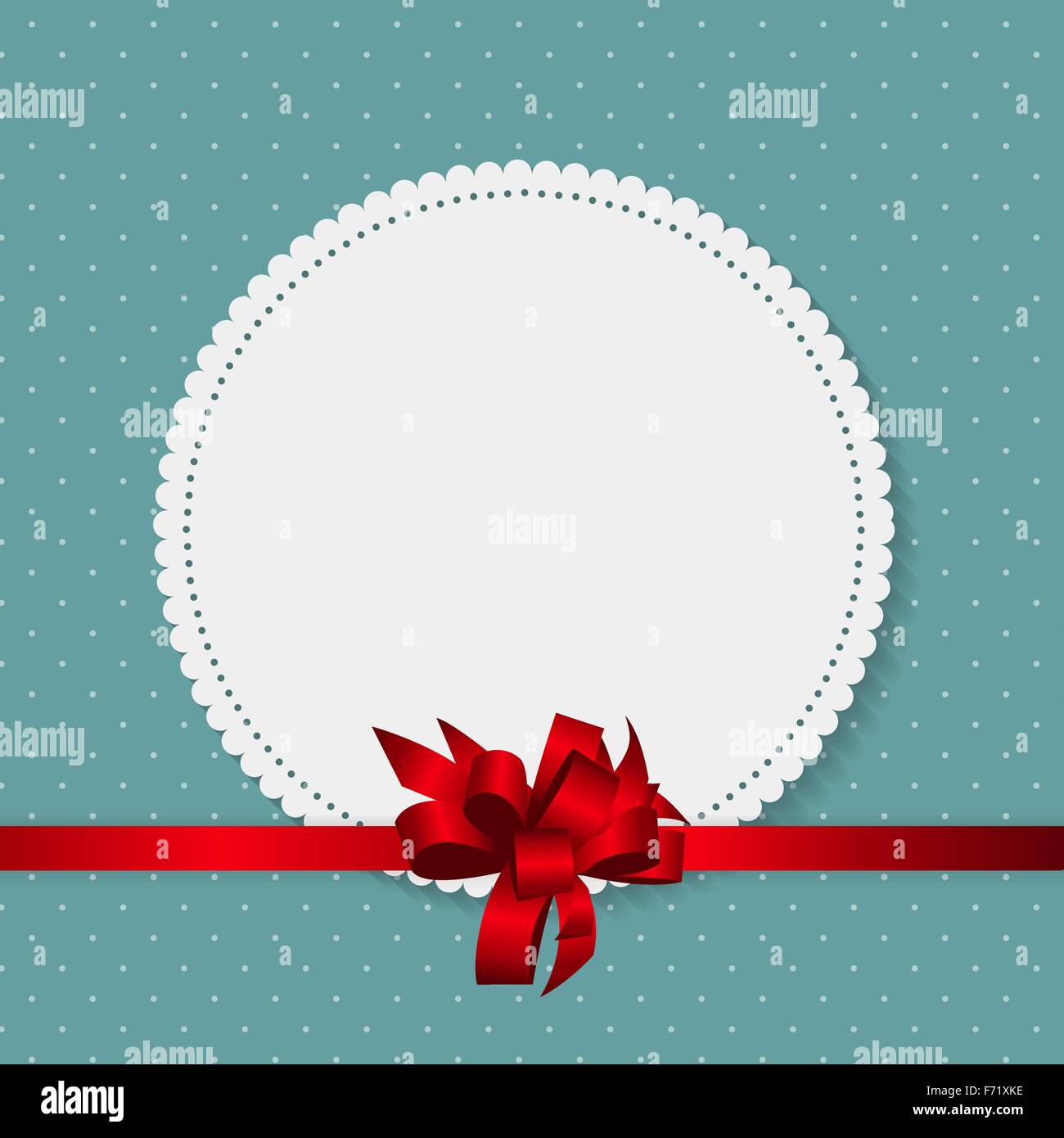 Vintage Frame with Bow Background. Vector Illustration Stock Vector ...