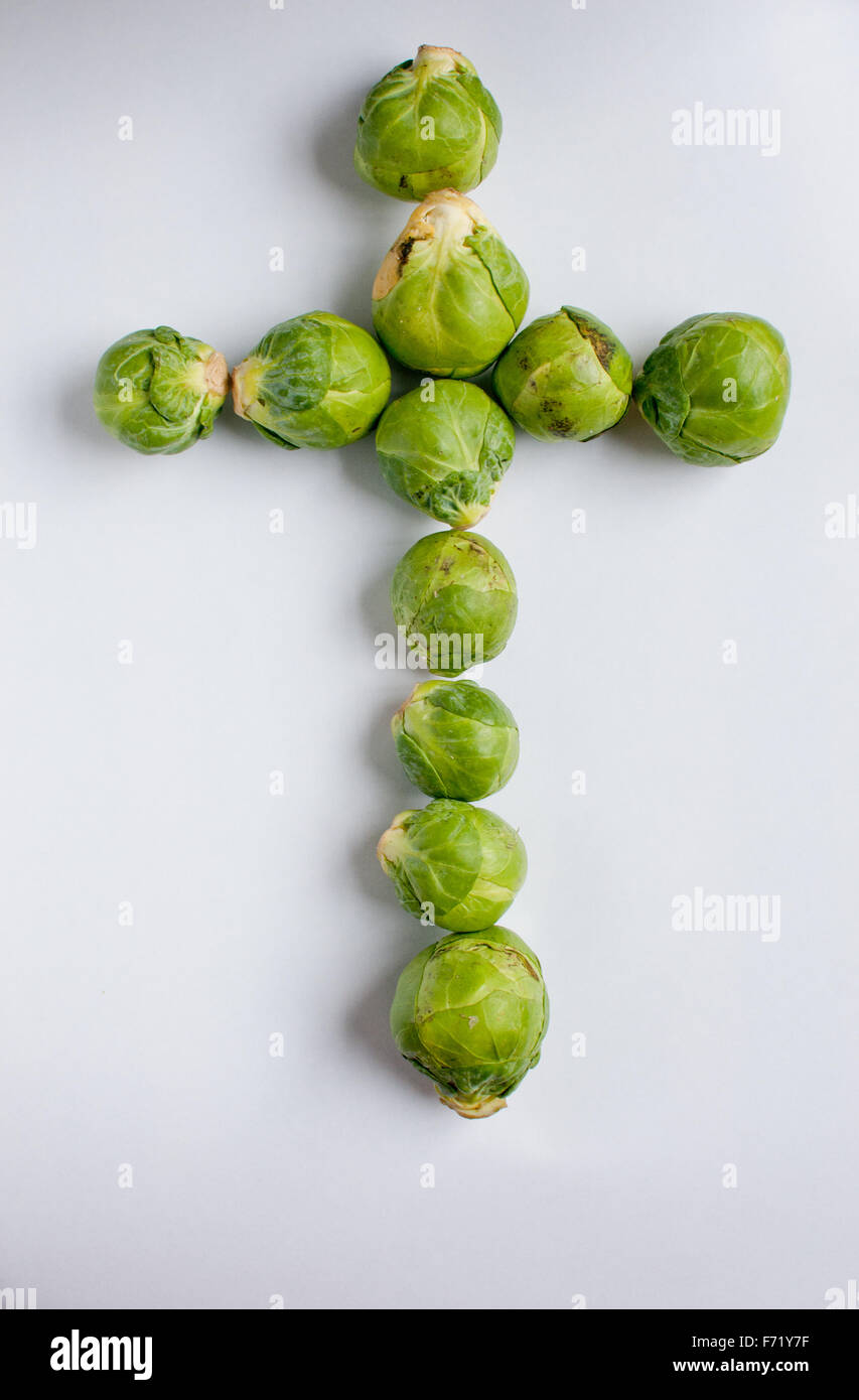 sprouts in shape of a cross Stock Photo - Alamy