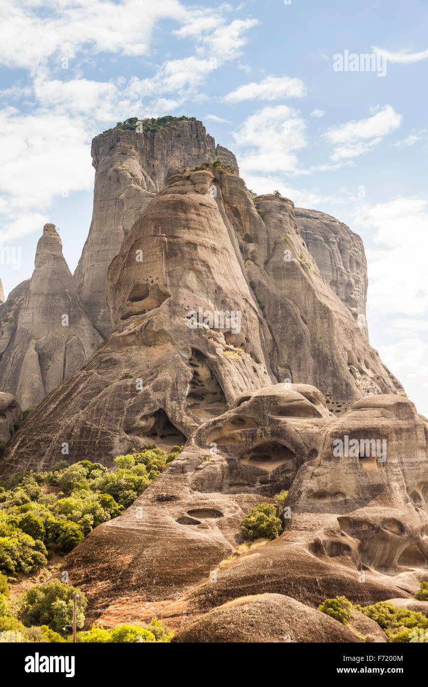 Rock formation at Meteora, Thessaly, Greece Stock Photo - Alamy
