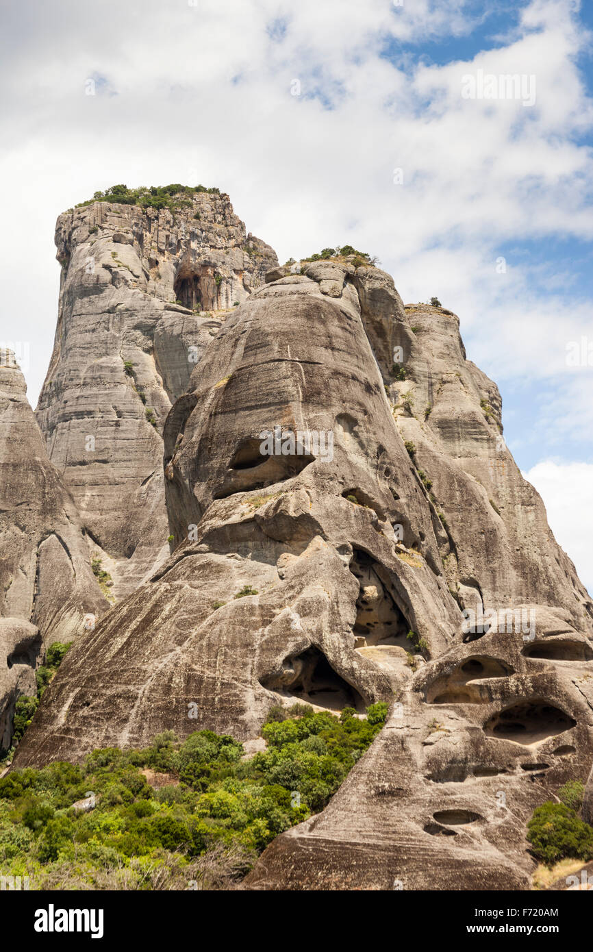 Rock formation at Meteora, Thessaly, Greece Stock Photo - Alamy