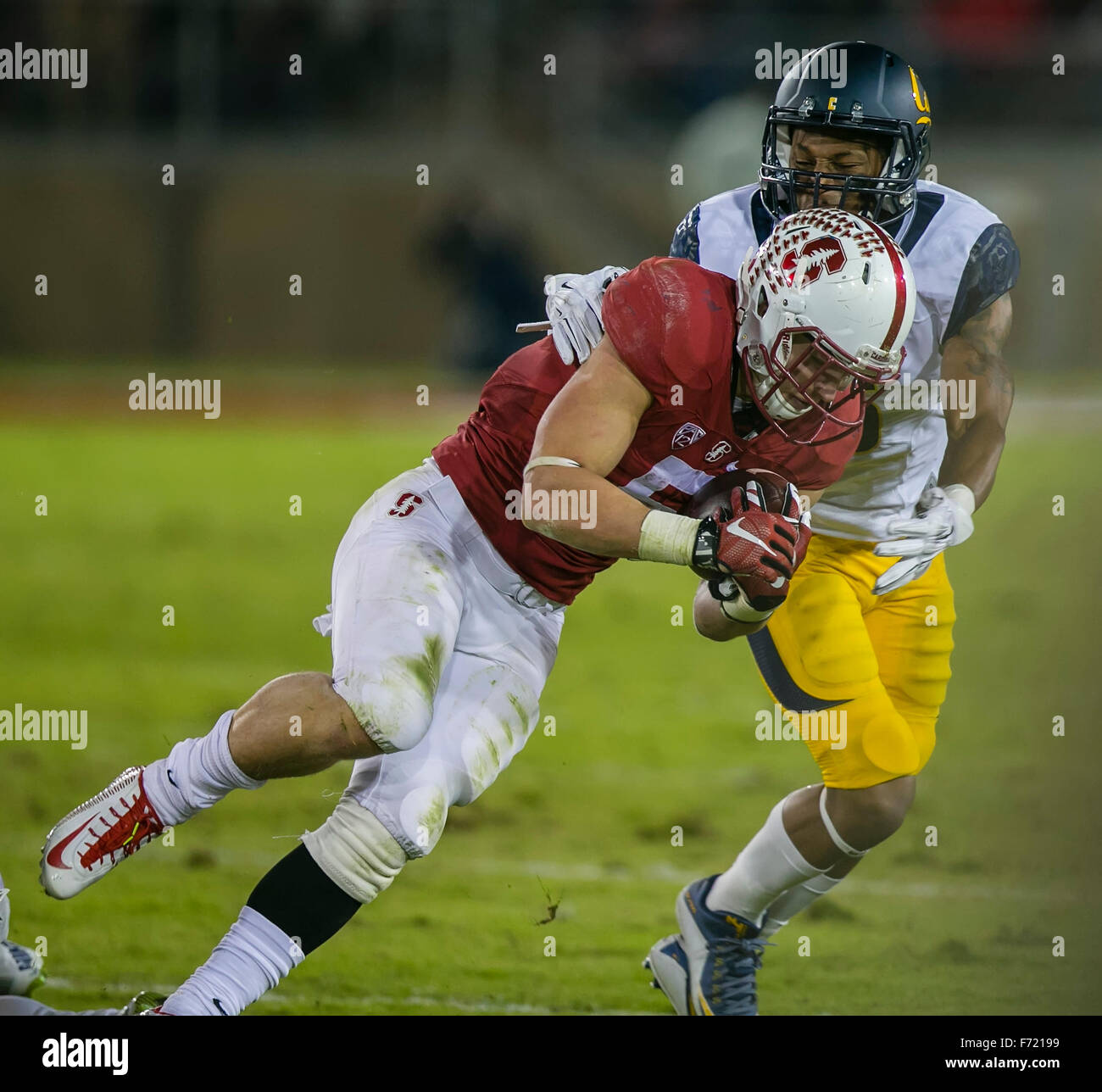 Palo Alto, CA. 21st Nov, 2015. Stanford Cardinal running back Christian ...