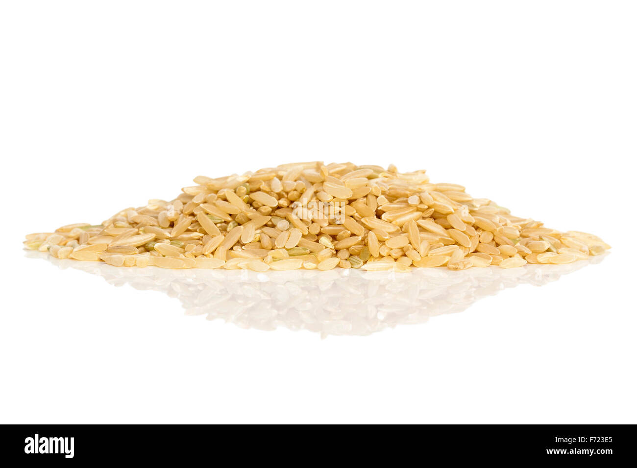 Brown rice isolated on white background Stock Photo - Alamy
