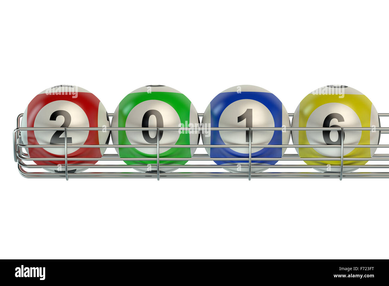 Lottery balls 2016 frame isolated on white background Stock Photo - Alamy