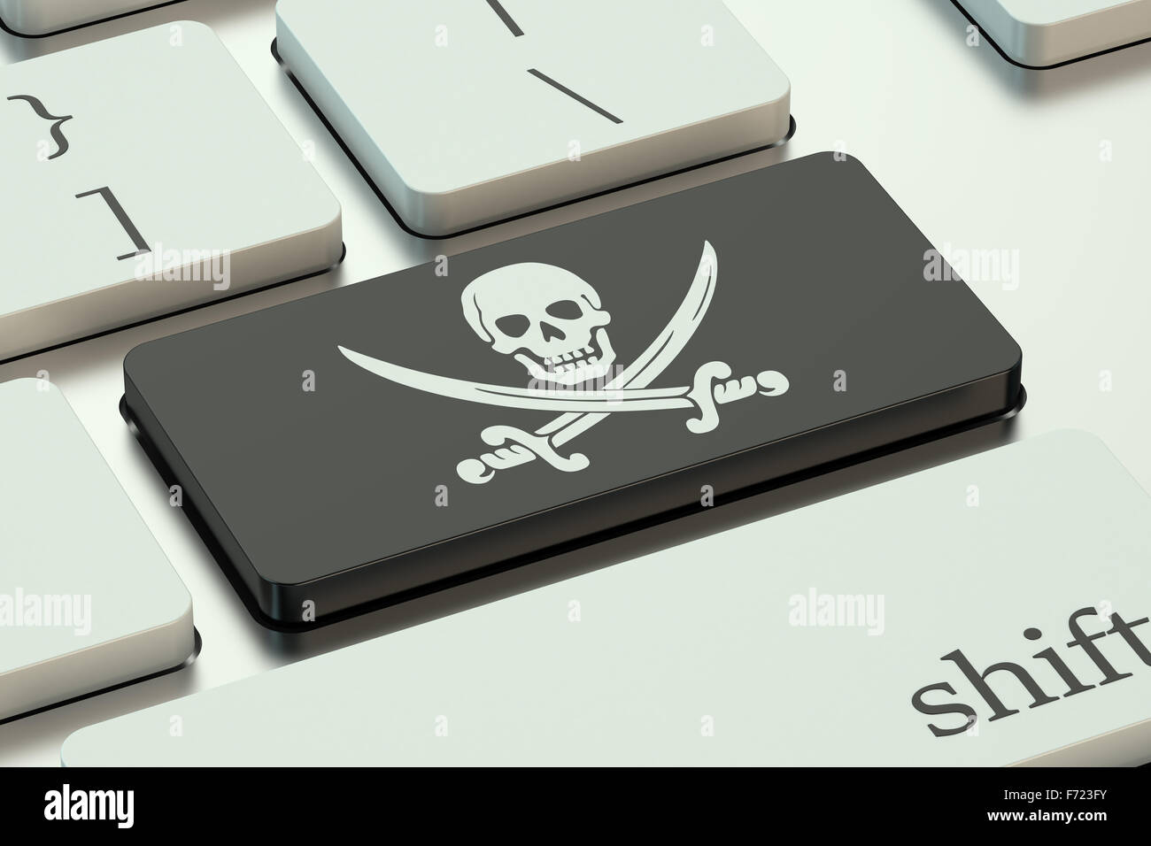 software piracy concept, on the computer keyboard Stock Photo - Alamy