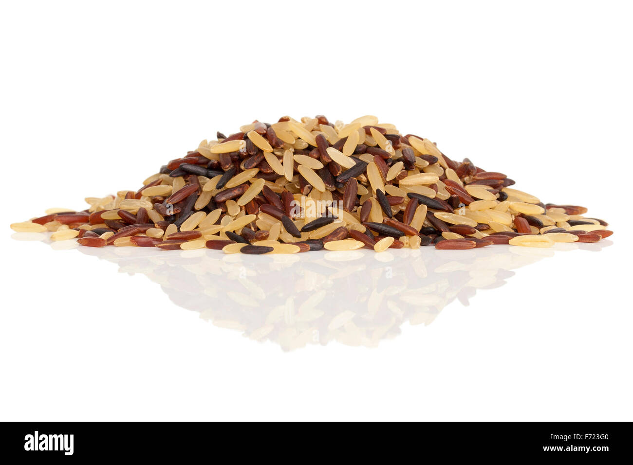 Wild rice mix isolated on a white background Stock Photo - Alamy