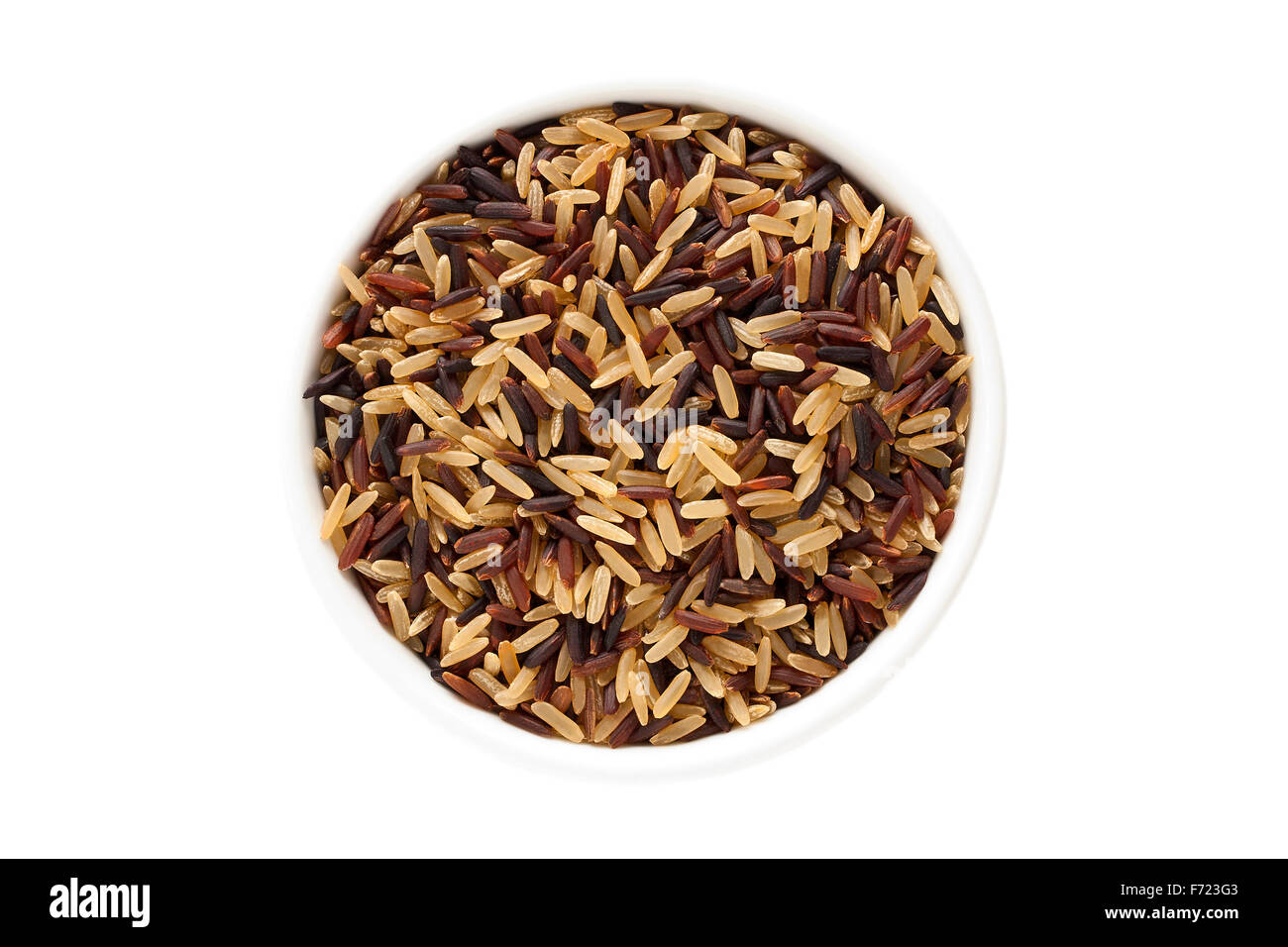 Wild rice mix in a cup isolated on a white background Stock Photo - Alamy