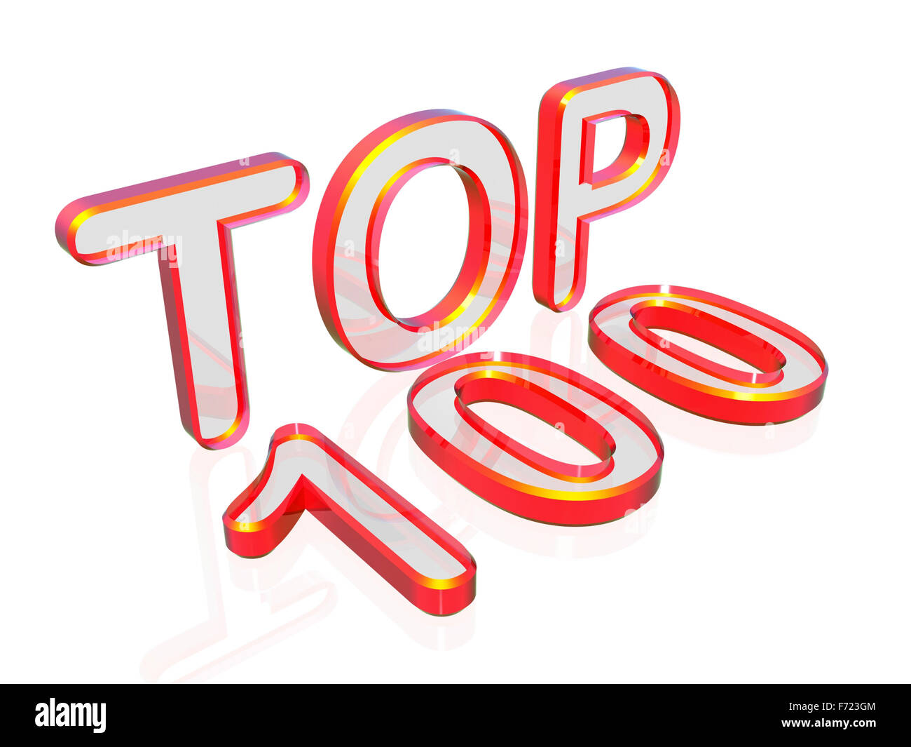 3d text TOP 100 isolated on white background Stock Photo - Alamy