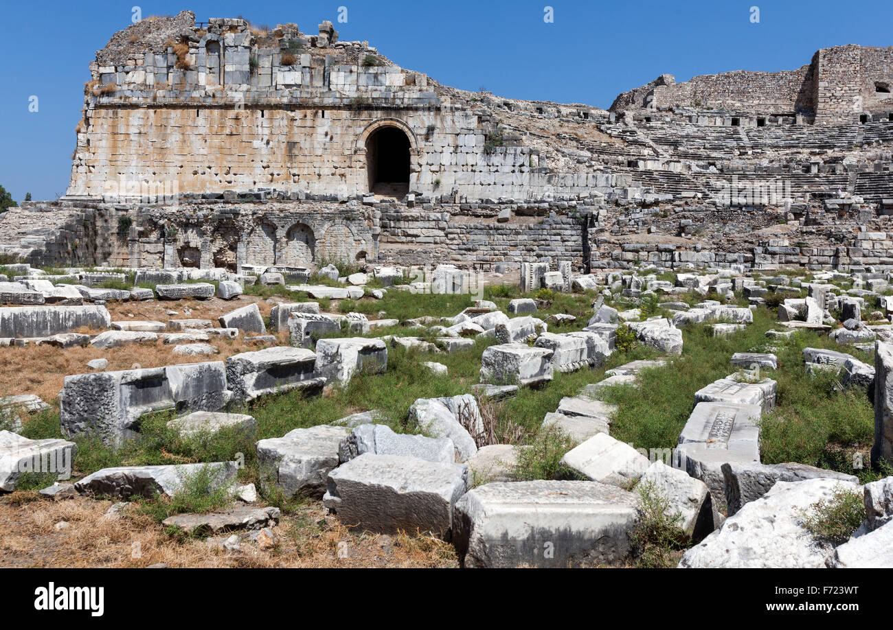 The theater of Miletus, Miletus an ancient Greek city on the western ...