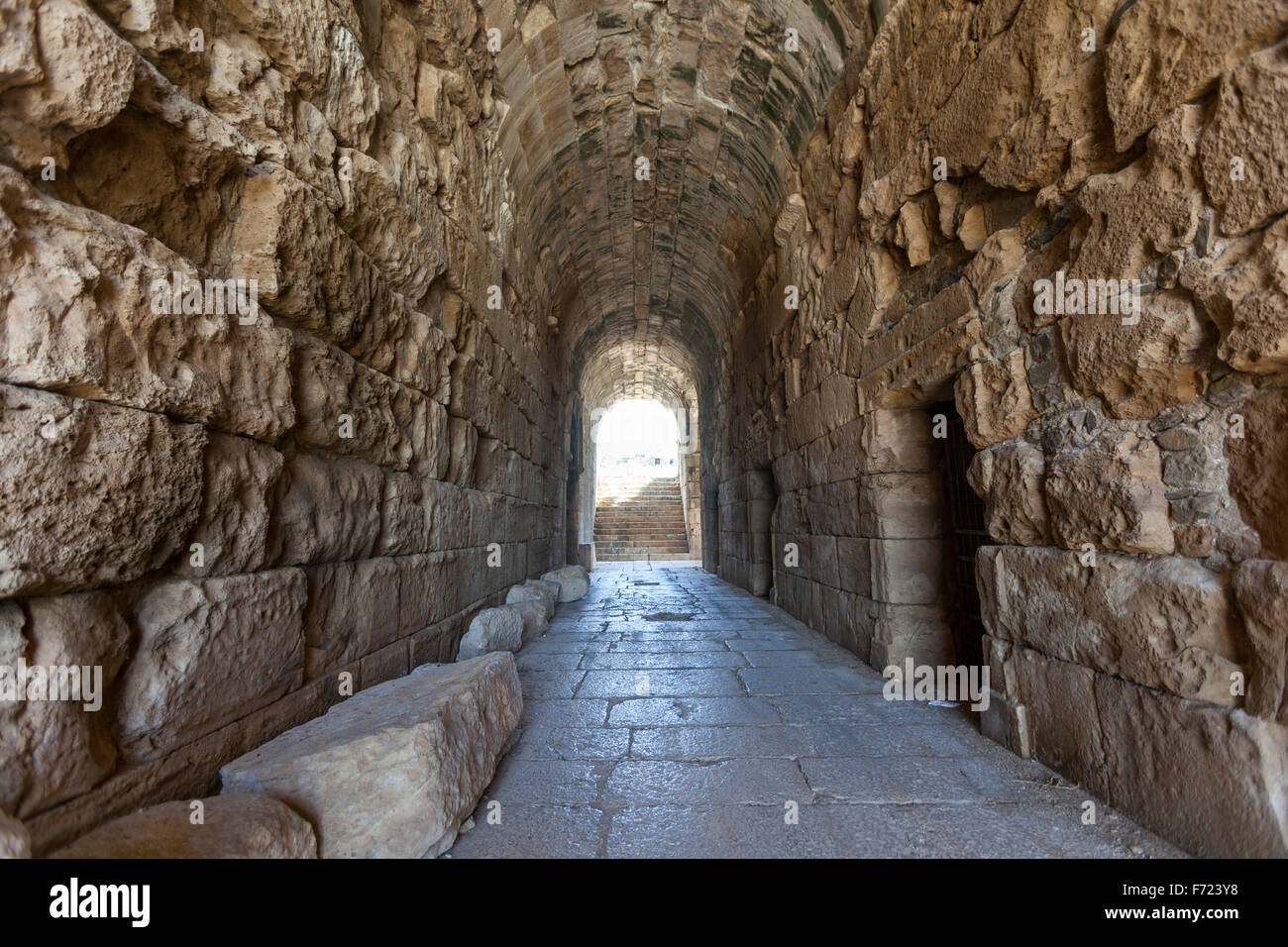 Parodos, entrance access to the theater of Miletus, Miletus an ancient ...