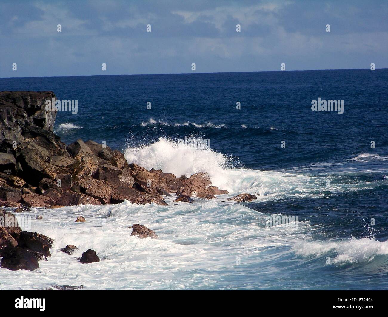 Rocky seascape in Hawaii Stock Photo - Alamy