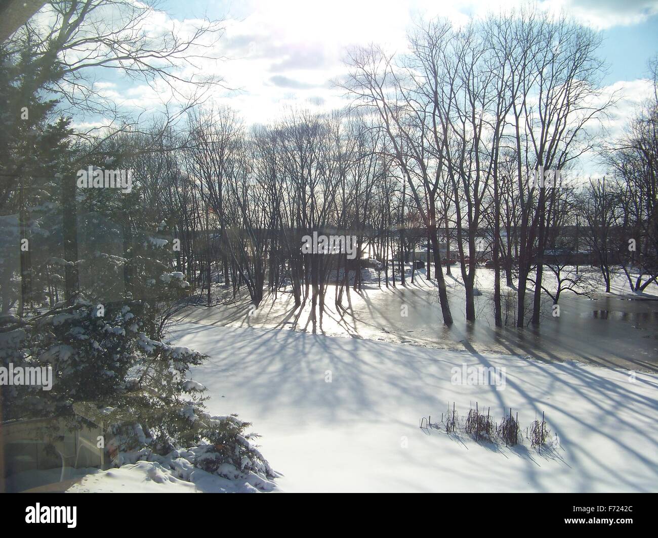 Winter Landscape of snow and water Stock Photo - Alamy