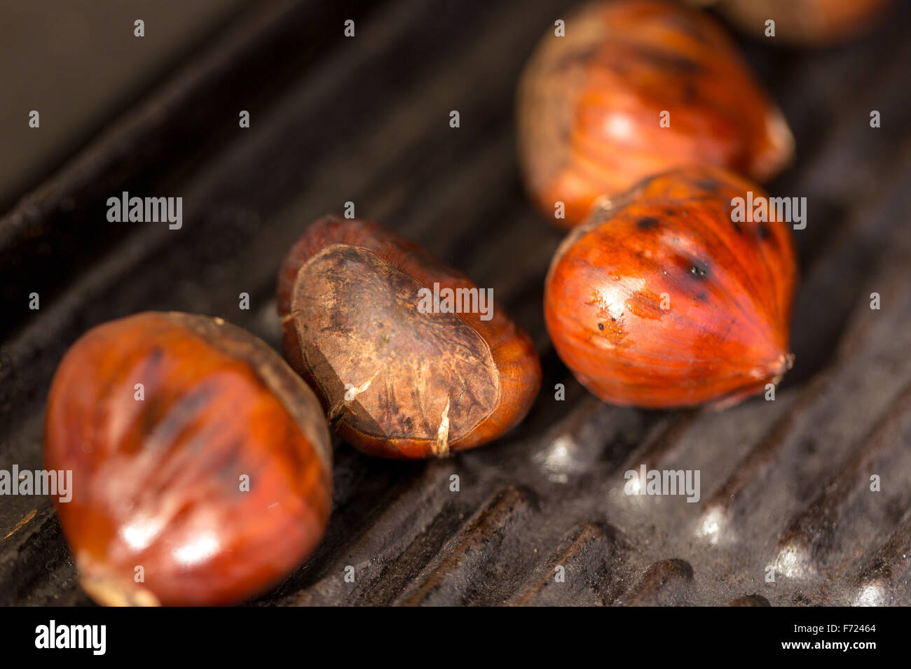 Delicious roasted chestnuts close up Stock Photo - Alamy