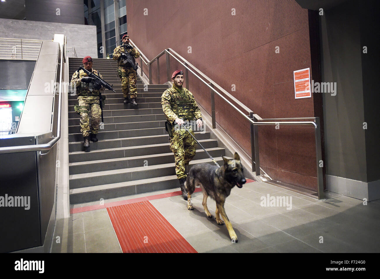 Rome, Italy. 23rd Nov, 2015. Security measures and safety check carried ...