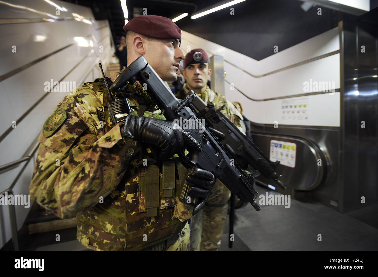 Rome, Italy. 23rd Nov, 2015. Security measures and safety check carried ...