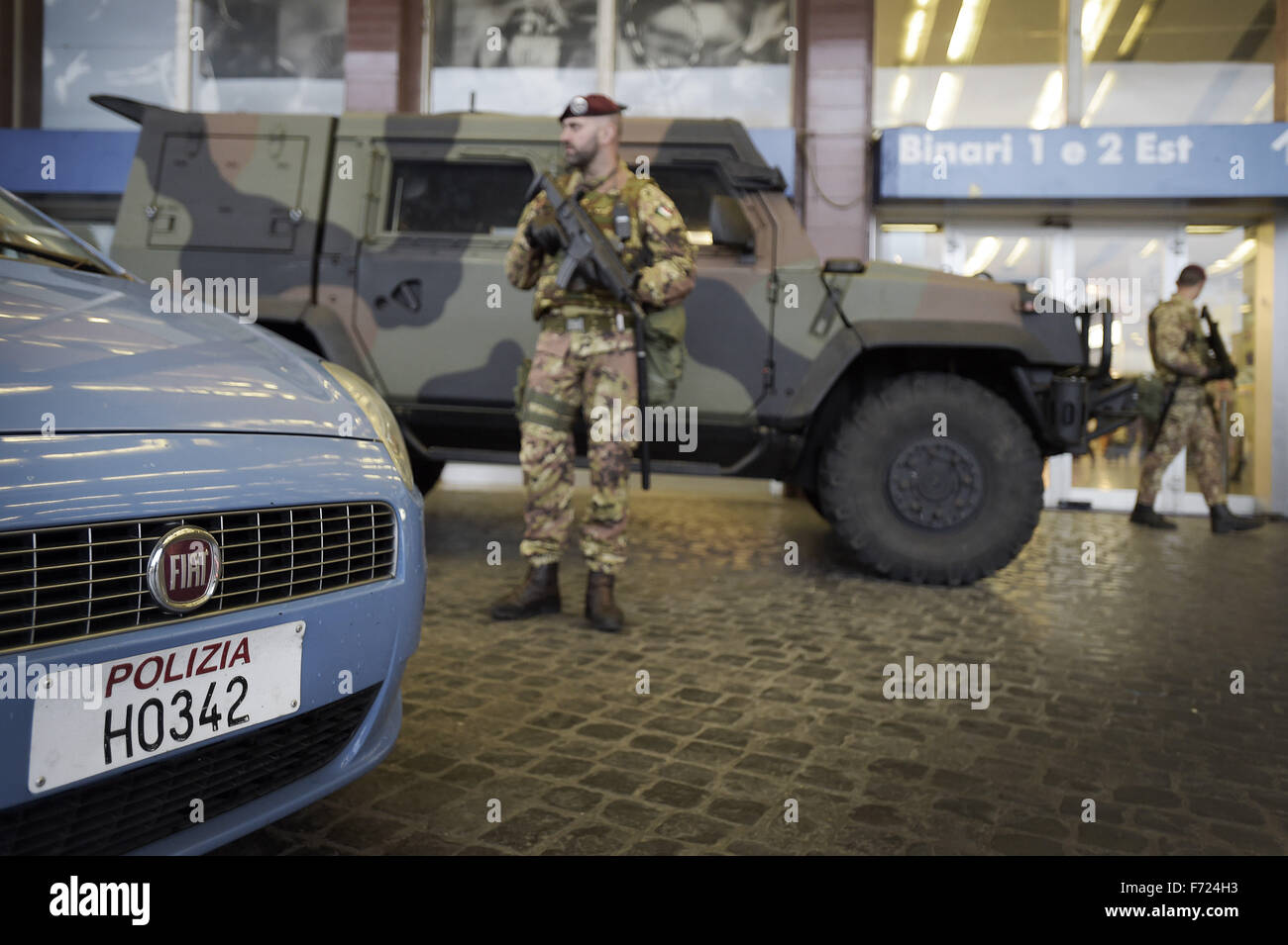 Rome, Italy. 23rd Nov, 2015. Security measures and safety check carried ...