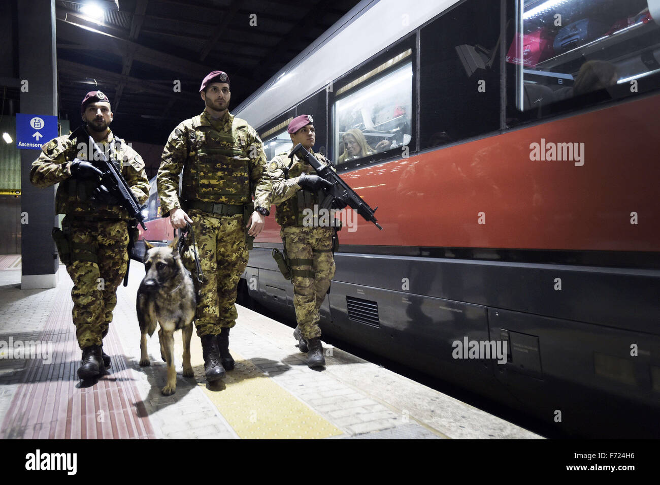 Rome, Italy. 23rd Nov, 2015. Security measures and safety check carried ...