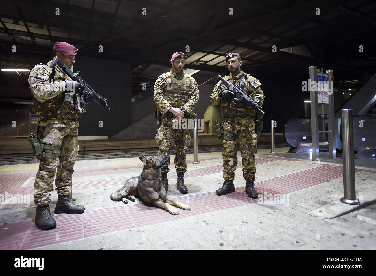 Rome, Italy. 23rd Nov, 2015. Security measures and safety check carried ...