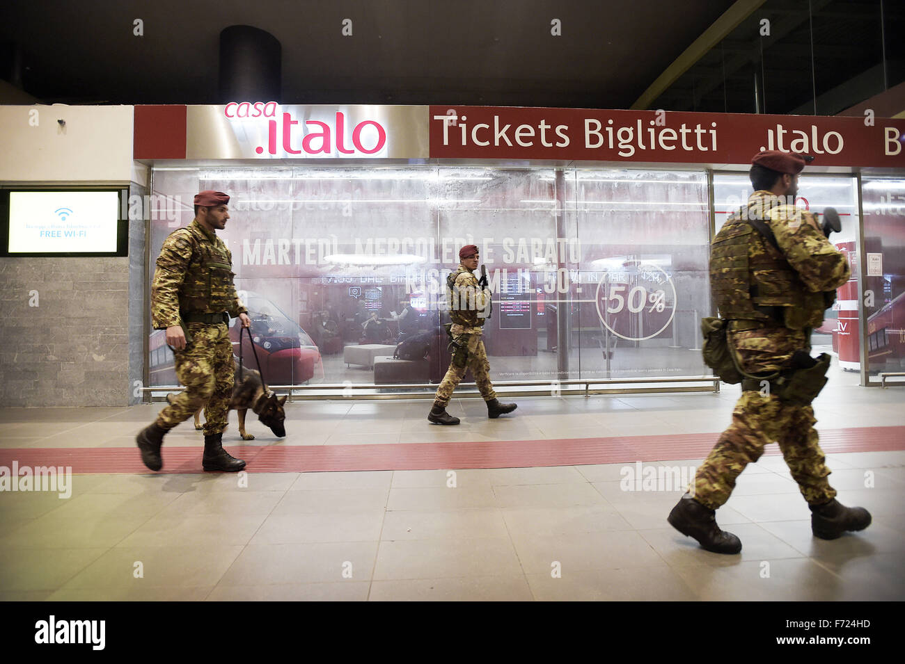 Rome, Italy. 23rd Nov, 2015. Security measures and safety check carried ...