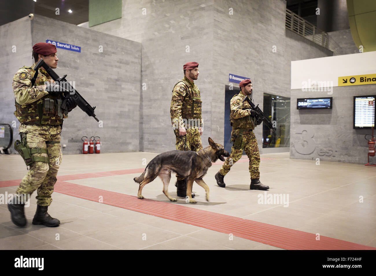 Rome, Italy. 23rd Nov, 2015. Security measures and safety check carried ...