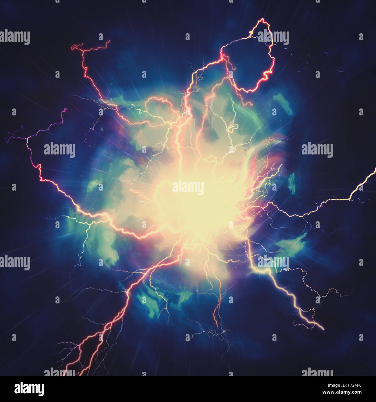 High voltage strike, abstract technology and science backgrounds Stock ...