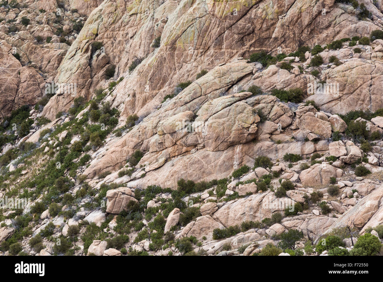 Large boulder outcroppings on Mica Mountain displaying banded gneiss ...
