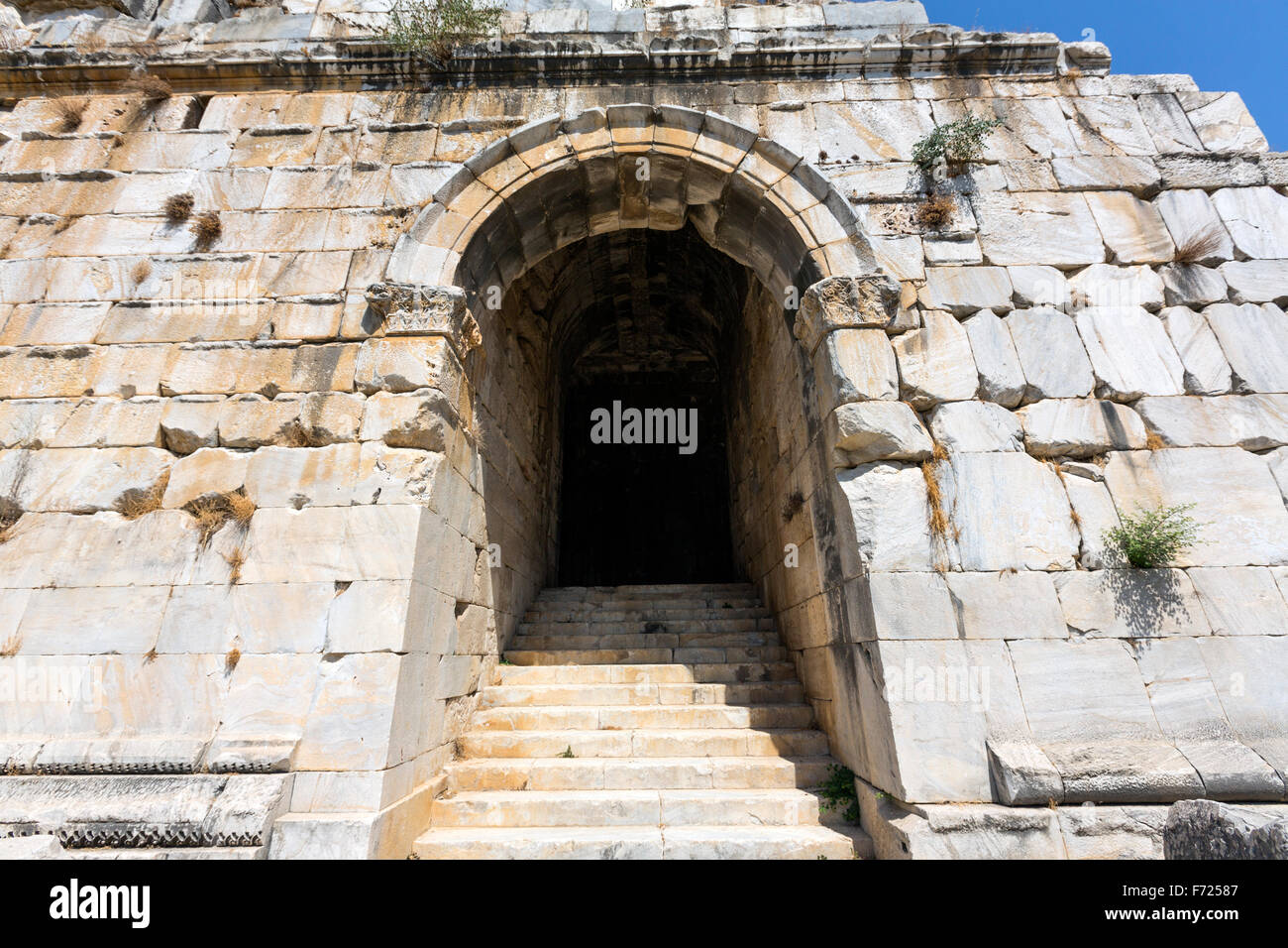 Parodos, entrance access to the theater of Miletus, Miletus an ancient ...