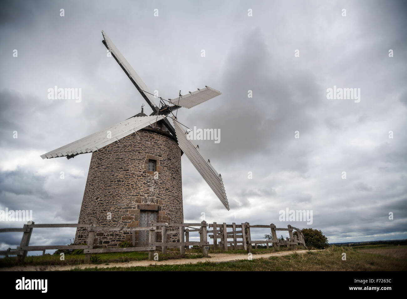 Color image of an old wind mill Stock Photo - Alamy