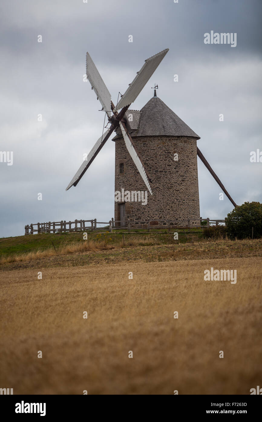 Color image of an old wind mill Stock Photo - Alamy