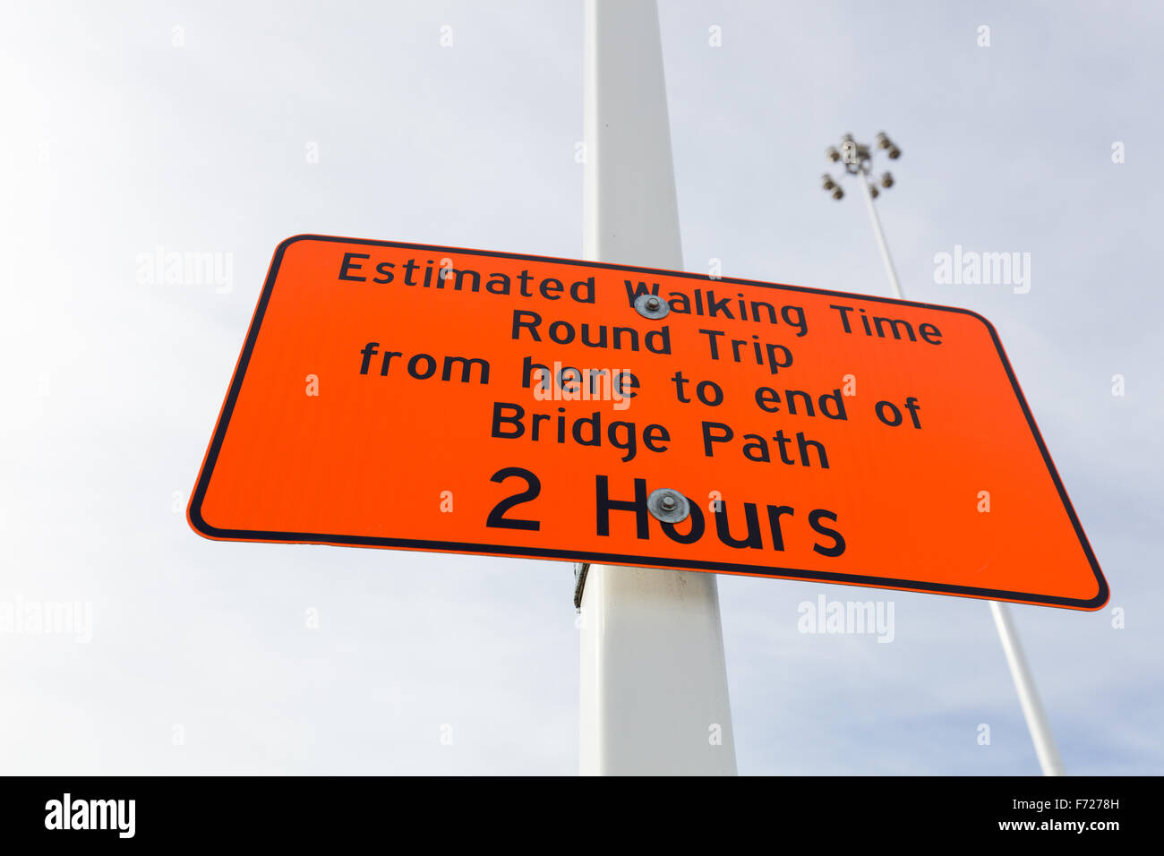 Pedestrian sign for the Bay Bridge Trail on the new San Francisco ...