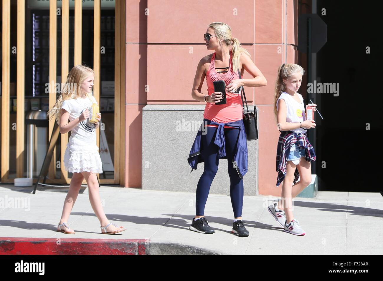 Alex Gerrard and her daughters Lexie and Lilly-Ella get their nails ...