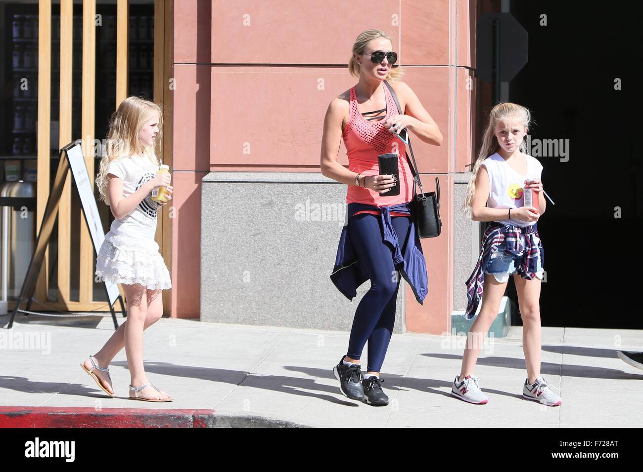 Alex Gerrard and her daughters Lexie and Lilly-Ella get their nails ...