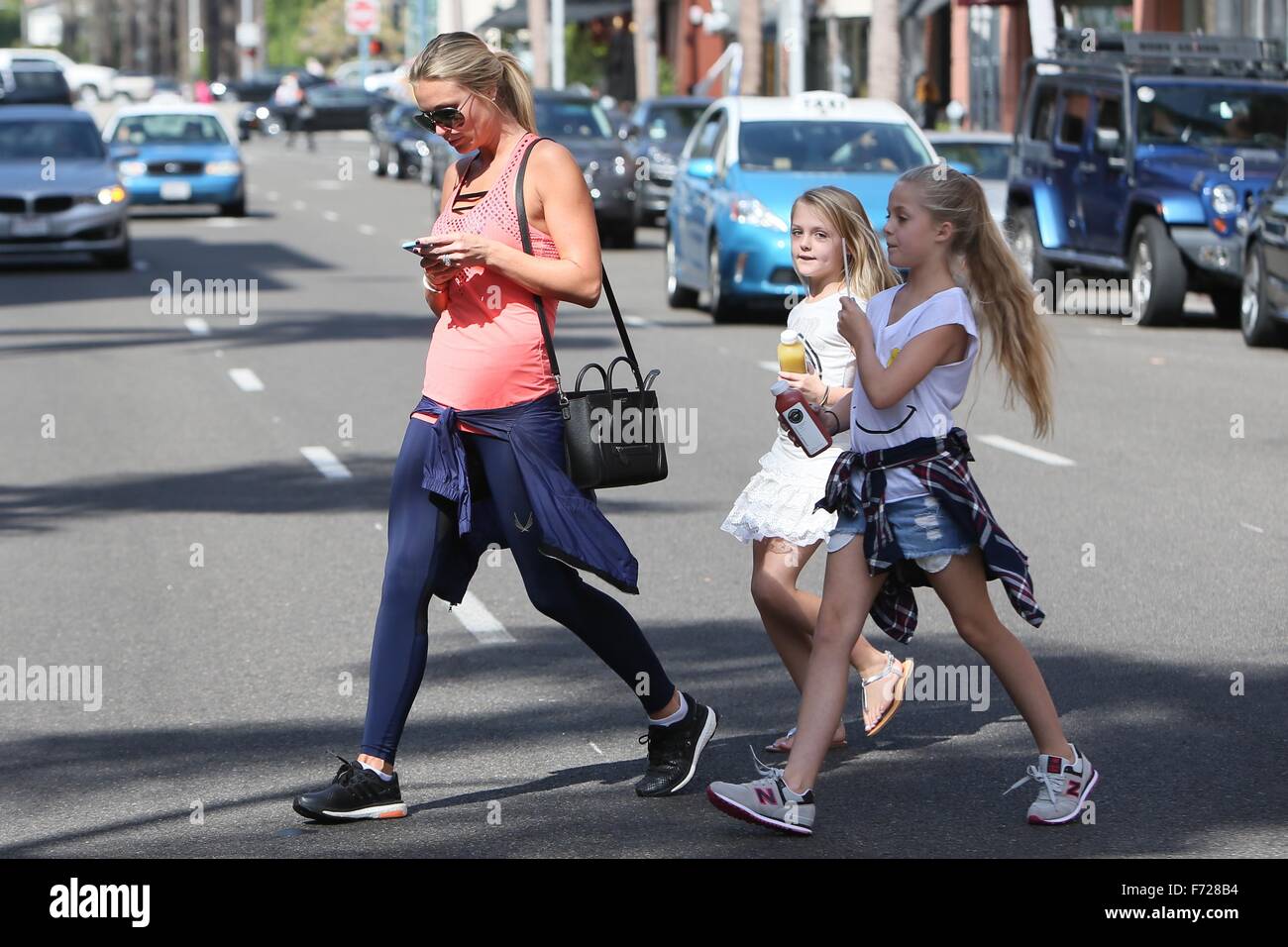 Alex Gerrard and her daughters Lexie and Lilly-Ella get their nails ...