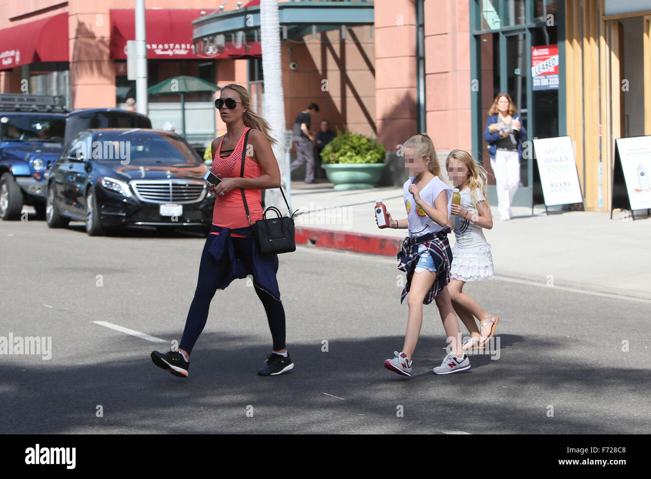 Alex Gerrard and her daughters Lexie and Lilly-Ella get their nails ...