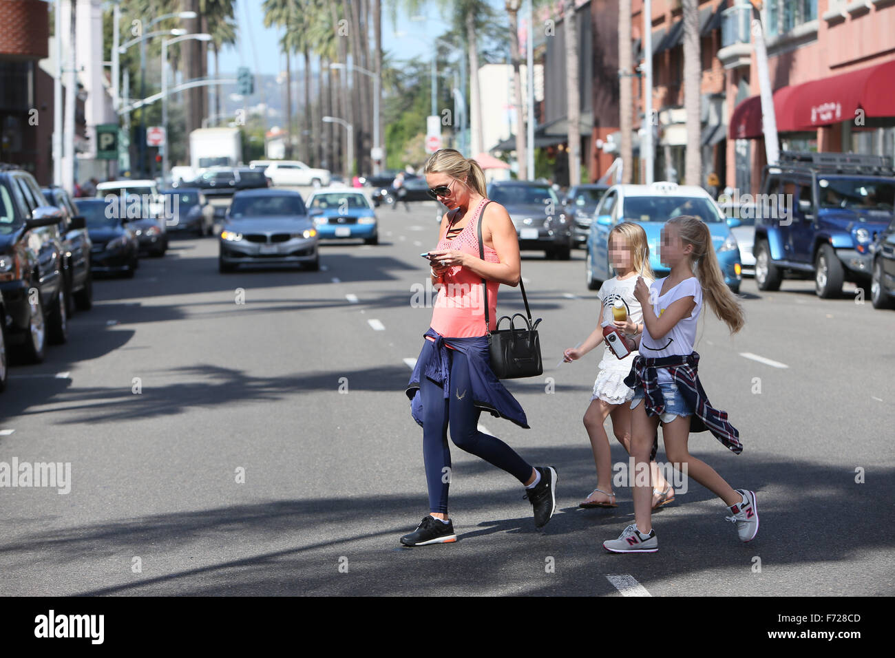 Alex Gerrard and her daughters Lexie and Lilly-Ella get their nails ...