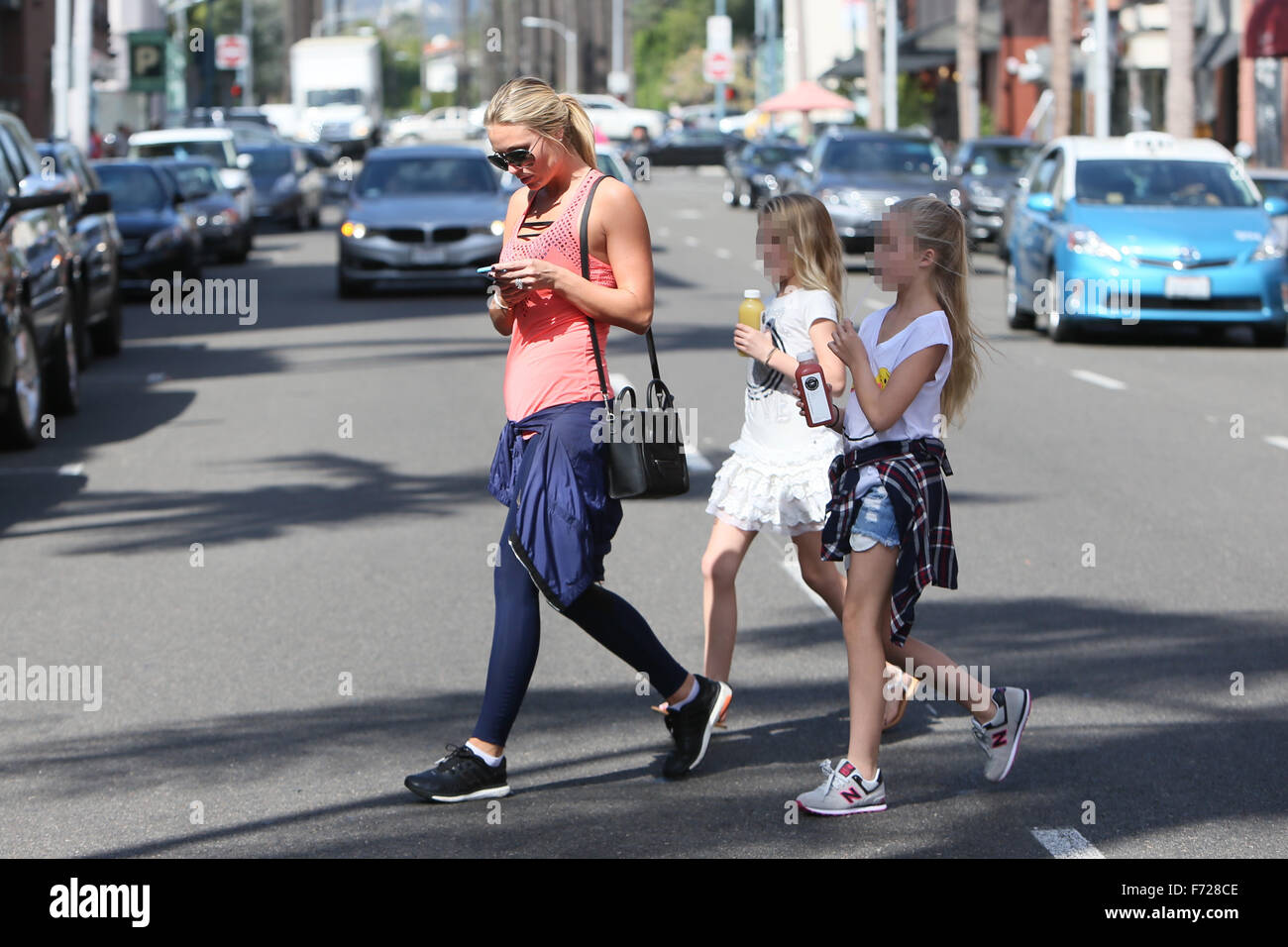 Alex Gerrard and her daughters Lexie and Lilly-Ella get their nails ...