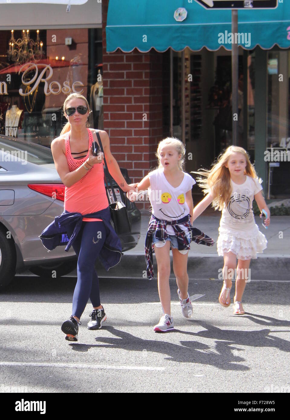 Alex Gerrard and her daughters Lexie and Lilly-Ella get their nails ...