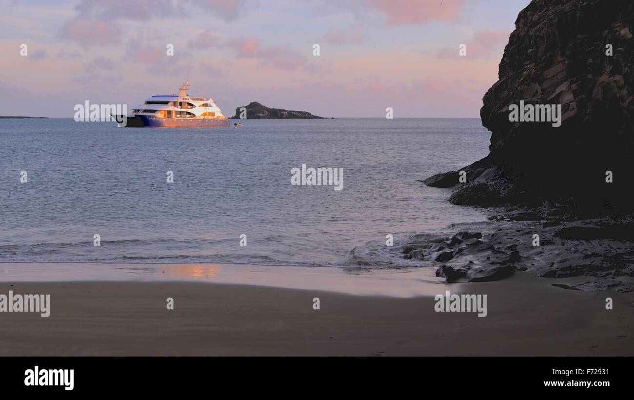Cliffs and Beaches at Pitt Point, San Cristobal, Galapagos Islands ...
