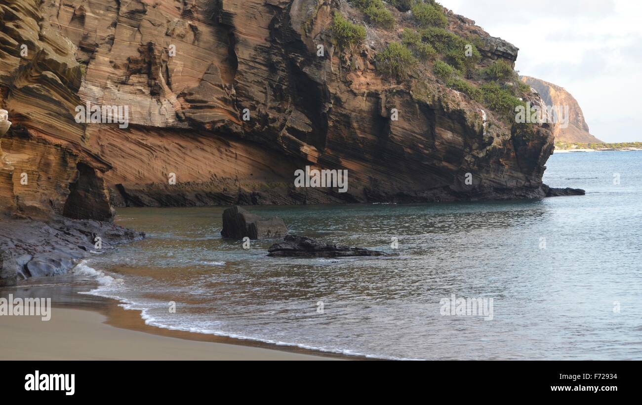 Cliffs and Beaches at Pitt Point, San Cristobal, Galapagos Islands ...