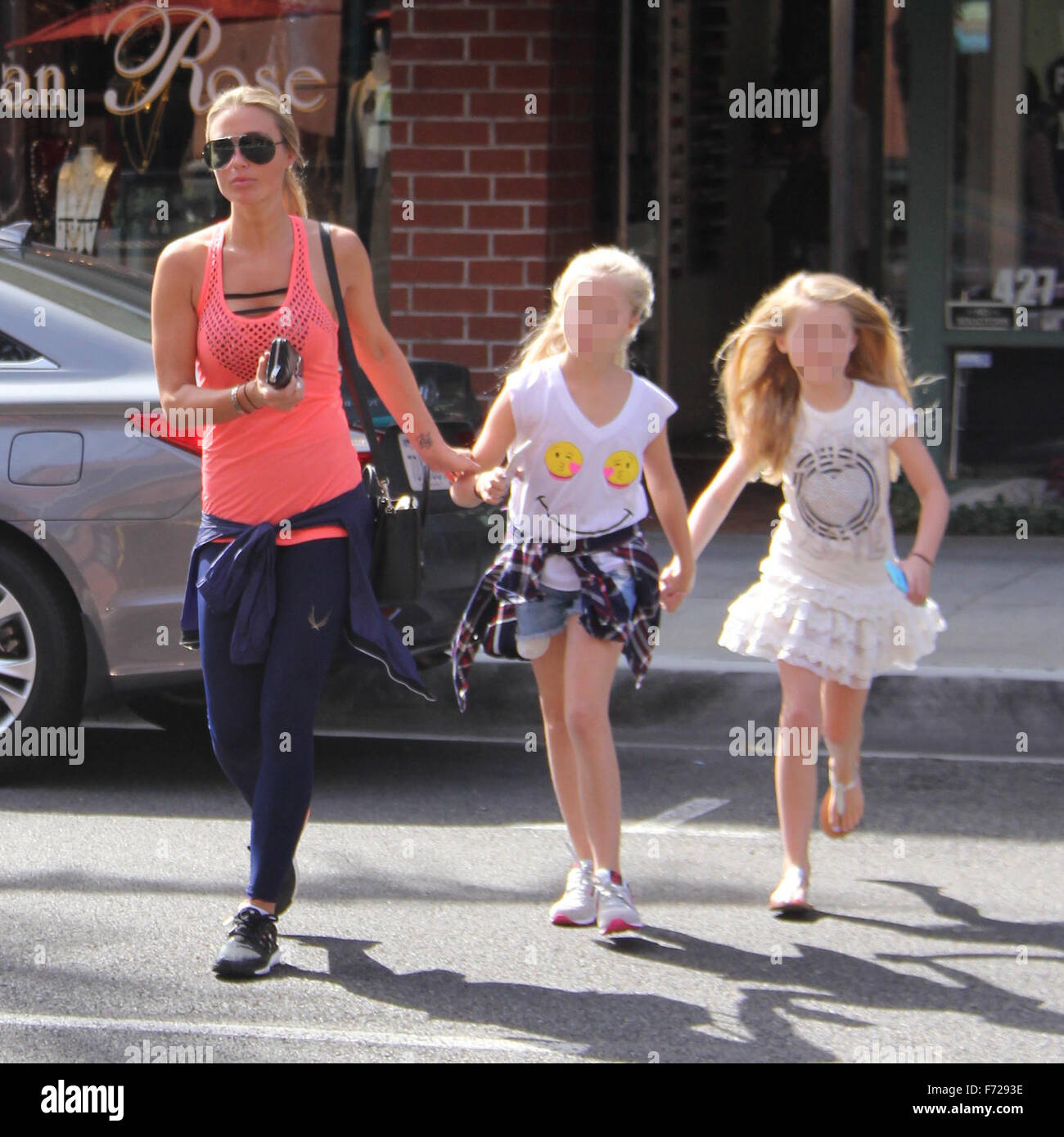 Alex Gerrard and her daughters Lexie and Lilly-Ella get their nails ...