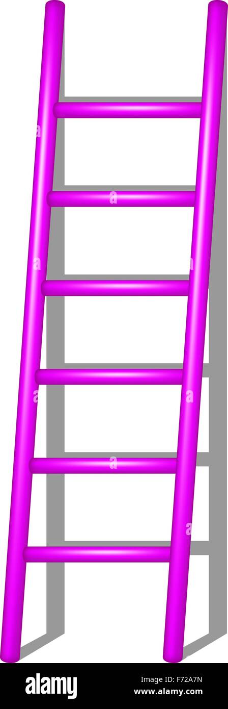 Wooden ladder in pink design with shadow Stock Vector Image & Art - Alamy